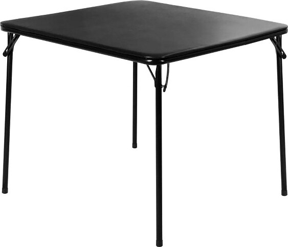 Vecelo Modern Folding Table Small Square Table with PU Upholstered ...