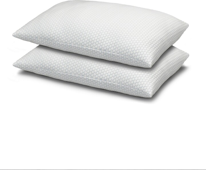 Ella Jayne Cool N' Comfort Medium Density Gel Fiber Pillow with CoolMax Technology, King - Set ...