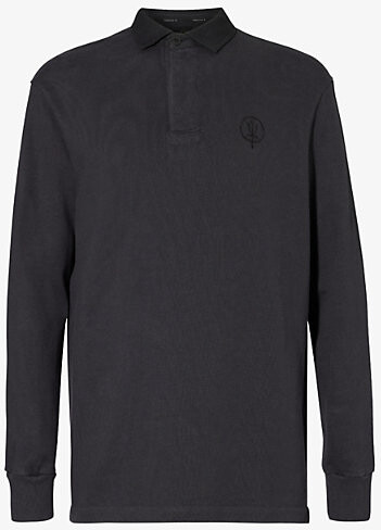 Thrudark Mens Black Logo-embroidered Cotton Polo hirt - ShopStyle