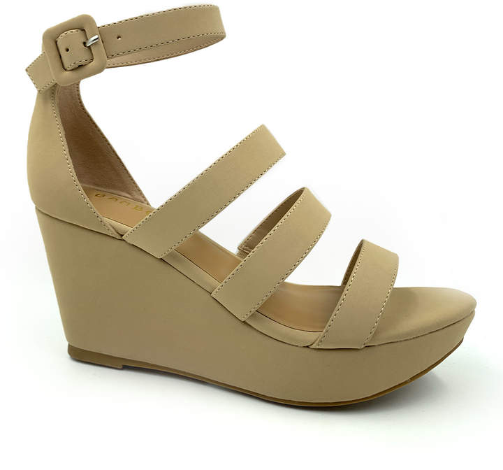 Bamboo Women's Sandals NUDE - Tan Range Wedge Sandal - Women - ShopStyle