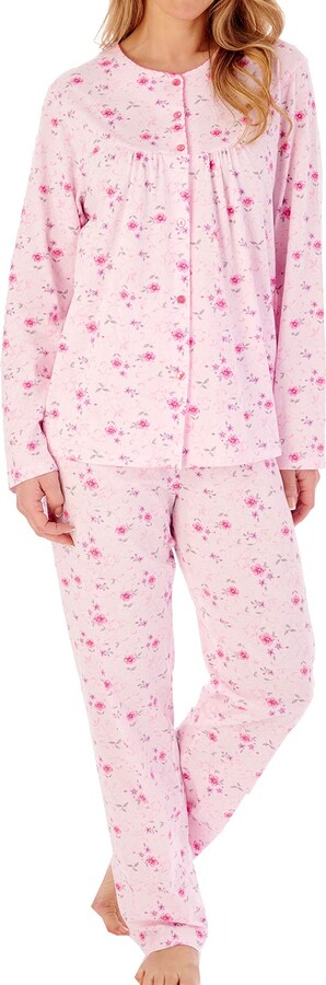 Slenderella Long Sleeve Jersey Pyjamas PJ02110 Pink 10-12 - ShopStyle ...