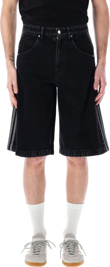 adidas Adicolor Denim Firebird Shorts - ShopStyle
