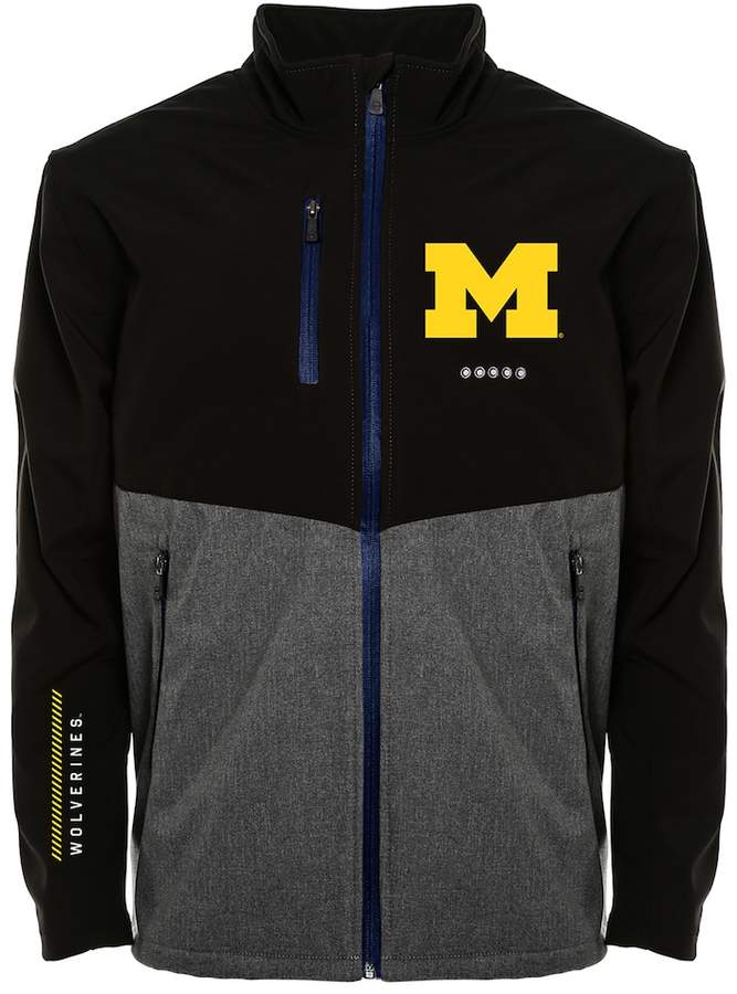 Men's Franchise Club Michigan Wolverines Fusion Softshell Jacket ...