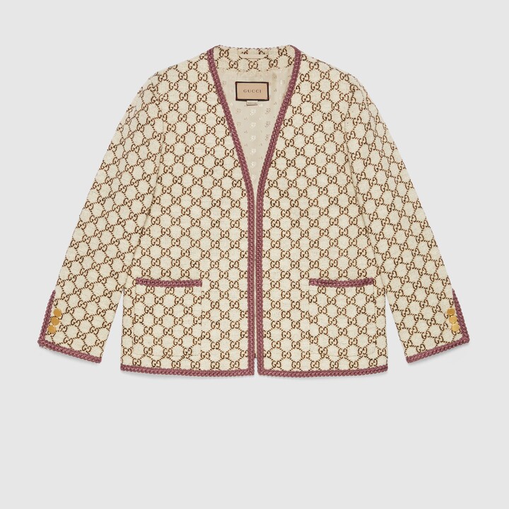 Gucci GG cotton tweed jacket - ShopStyle