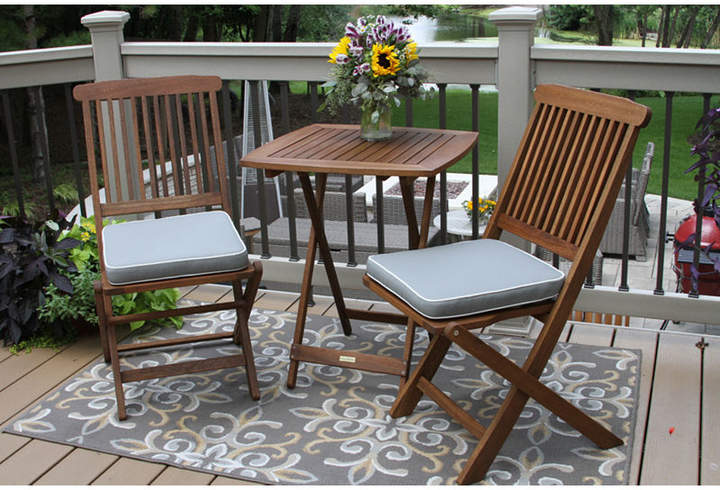 OUTDOOR INTERIORS Outdoor Interiors 3pc. Square Bistro Set with ...