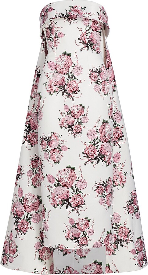 Emilia Wickstead Catriona Floral Trailing-Back Gown - ShopStyle Evening ...