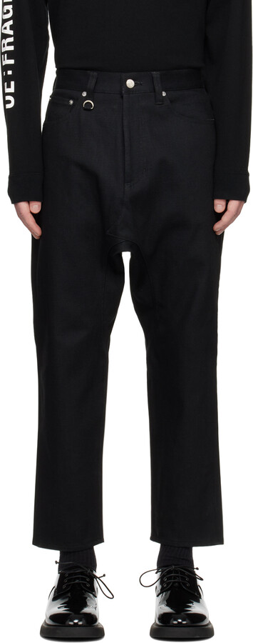 Uniform Experiment Black Snake Patch Jeans - ShopStyle