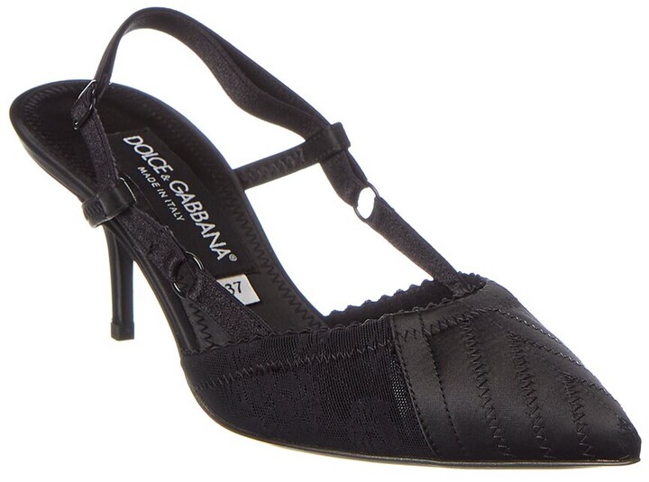 Dolce & Gabbana Corset Satin Slingback Pump - ShopStyle