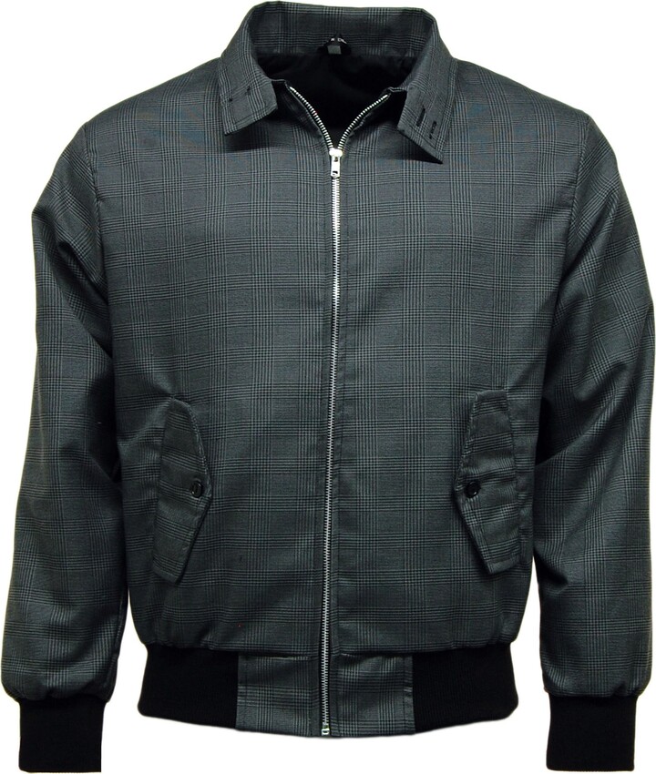 G5 APPAREL Mens Prince of Wales Check Harrington Jacket - ShopStyle