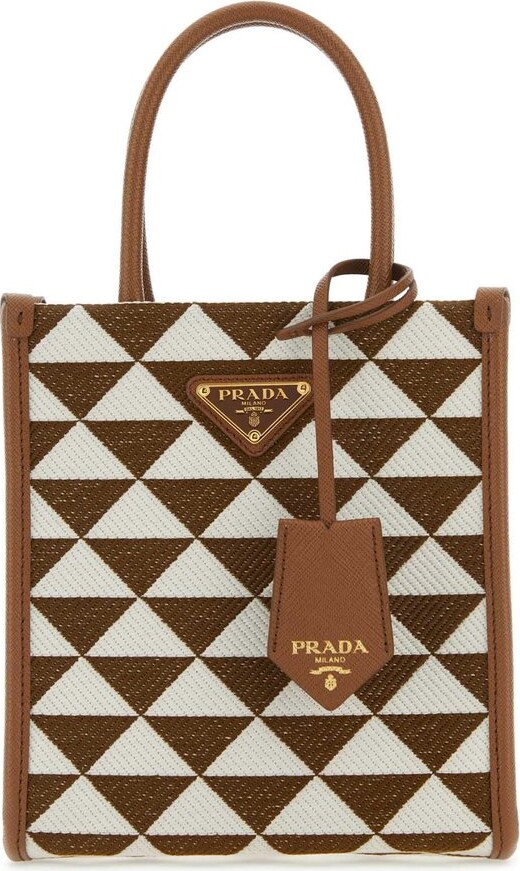 Prada Logo Detailed Monogram Tote Bag - ShopStyle