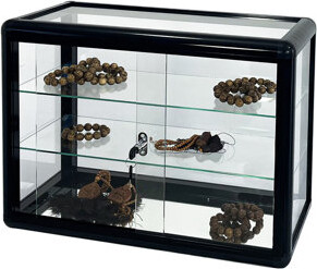 shinyswan Tempered Glass Counter Top Display Showcase With Sliding ...