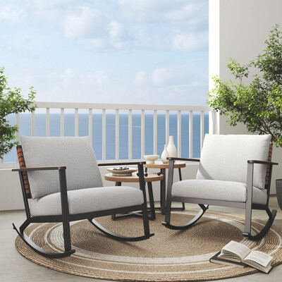 Grand Patio 2 Person Rocking Chair Set With Nesting Coffee Tables ...