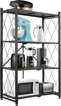Mint Pantry 4 Level Collapsible Storage Racks With Wheels, Free ...