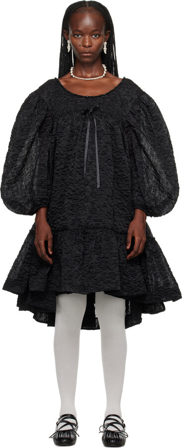 Simone Rocha Black Beaded Minidress - ShopStyle