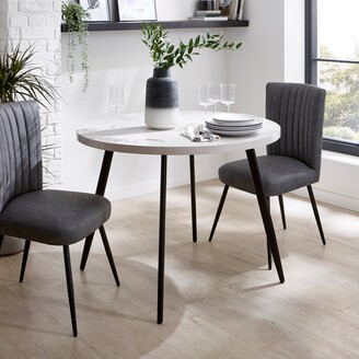 Dunelm Zuri 4 Seater Round Dining Table, Concrete Effect Grey - ShopStyle