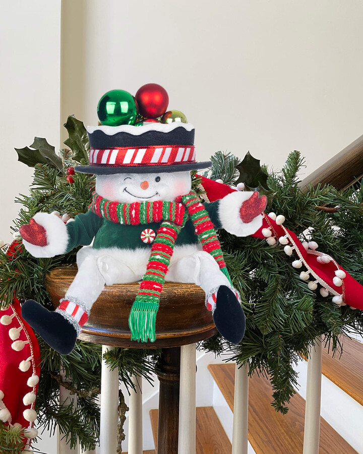 Katherine's Collection Peppermint Palace Snowman Candy Container Lanky ...