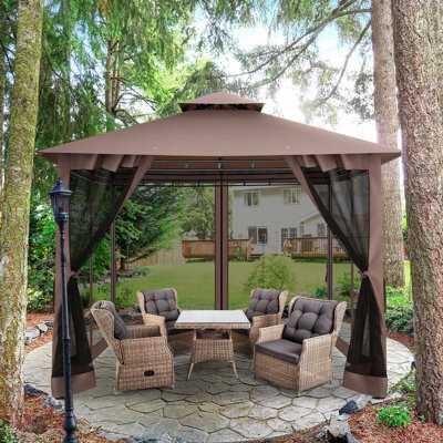 Ancheer 8.6 Ft. W x 8.6 Ft. D Steel Patio Gazebo - ShopStyle Outdoor ...