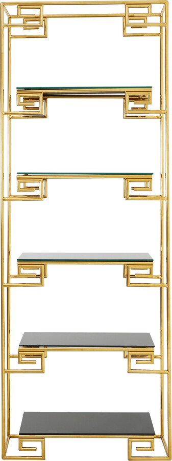 Premier Housewares Monochromatic Angular Design Bookshelf, Contemporary ...