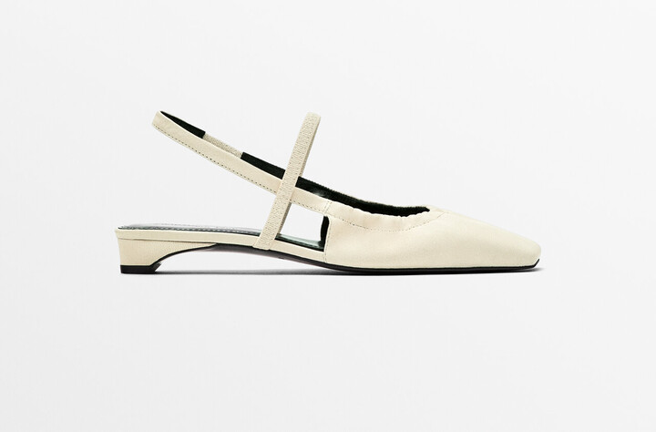 Massimo Dutti Slingback Ballet Flats With Instep Strap - ShopStyle