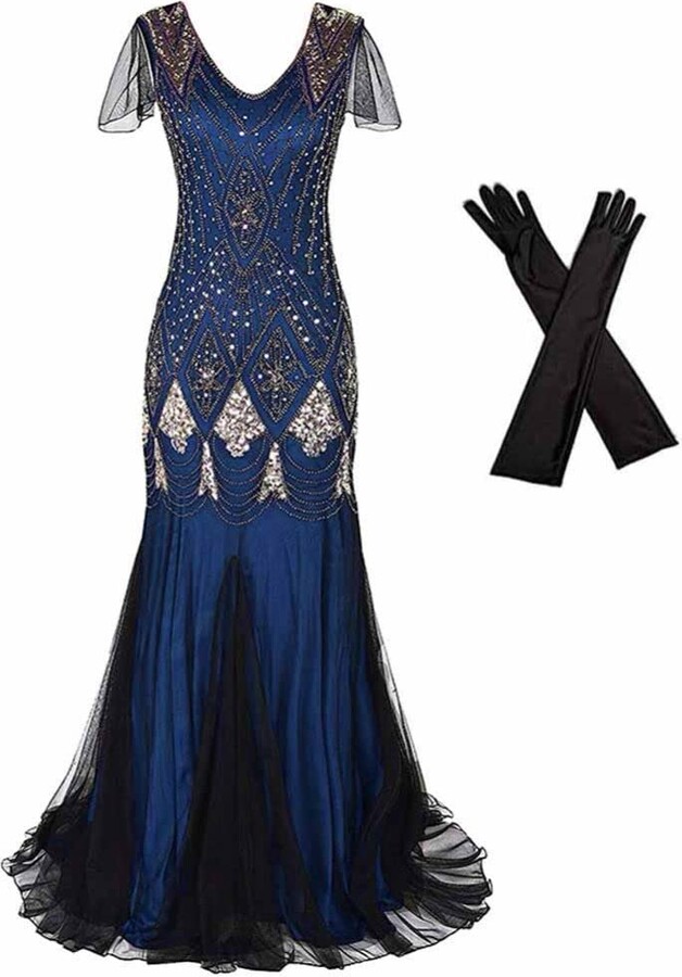 TGP 1920s Great Gatsby Flapper Dress Roaring 20s Vintage Sequin Mermaid ...