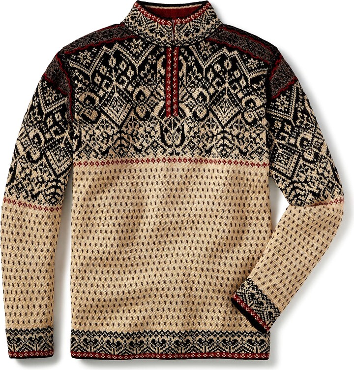 Invisible World Men's Jumper 100% Alpaca Wool Half Zip Nordic Polo Neck ...