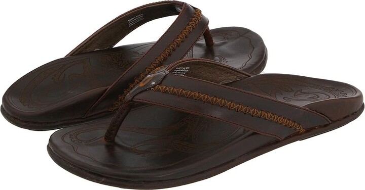 OluKai Mea Ola (Dark Java/Dark Java) Men's Sandals - ShopStyle