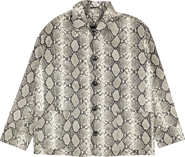 Opening Ceremony Faux Snake Jacket - Black/White - ShopStyle
