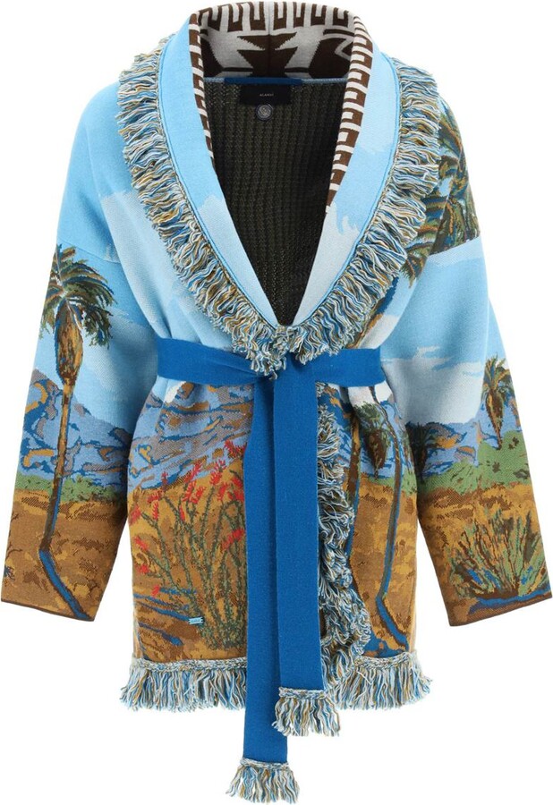 Alanui cotton wool silk wrap cardigan - ShopStyle