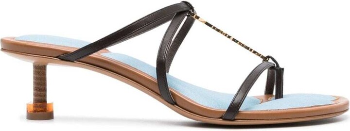 Jacquemus 'les Sandales Pralu Plates' Black Sandals With Stacked Heel ...