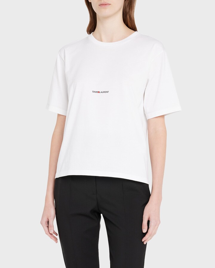 Saint Laurent Classic Logo Tee - ShopStyle T-shirts