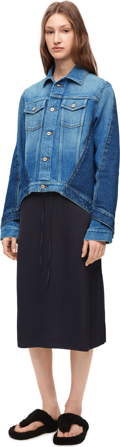 Loewe Luxury Deconstructed jacket in denim - ShopStyle