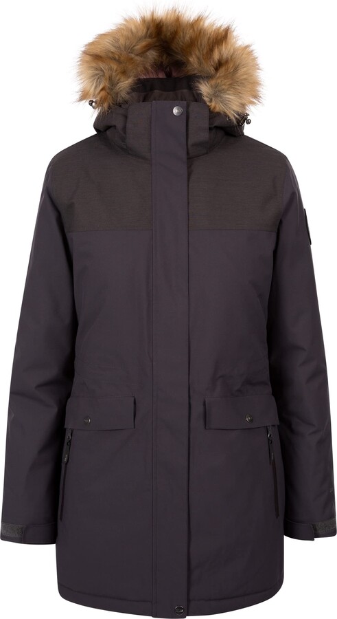 DLX Womens Waterproof Jacket Padded Longer Length Coat Removable Hood ...