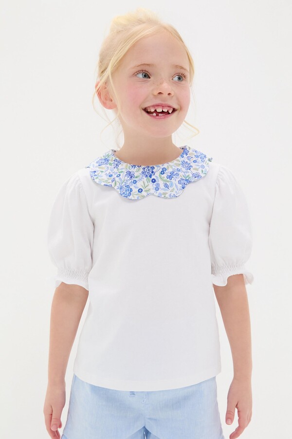 La Coqueta Dusty Blue Floral Analia Top - ShopStyle