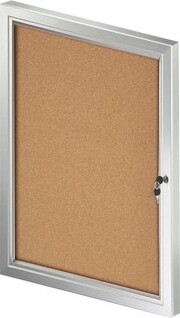 Azar Displays Small Enclosed Cork Bulletin Board w/ Lock & Key ...