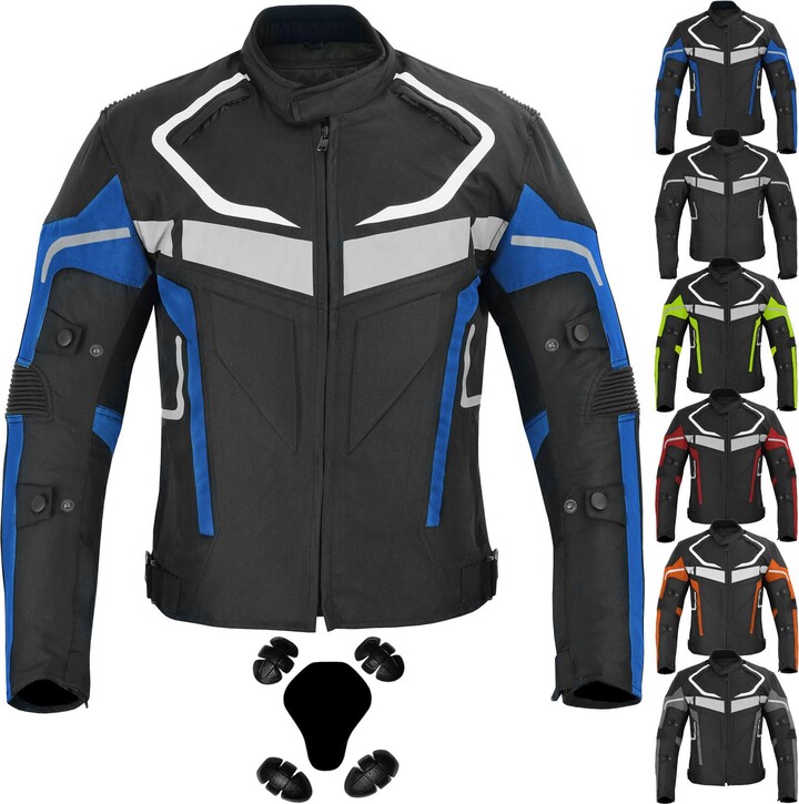 VASTER Mens Motorbike Motorcycle Jacket Waterproof Jacket Textile Biker ...