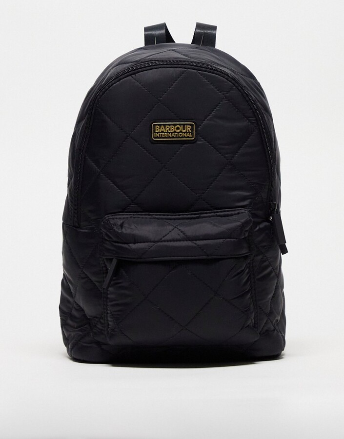 Barbour International Chicane quilted backpack in black - ShopStyle