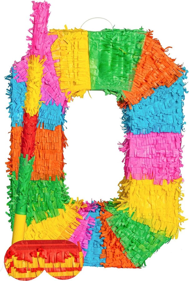 Fax Potato Pinatas Number 0 Cardboard Pinata, Stick and Blindfold Set ...