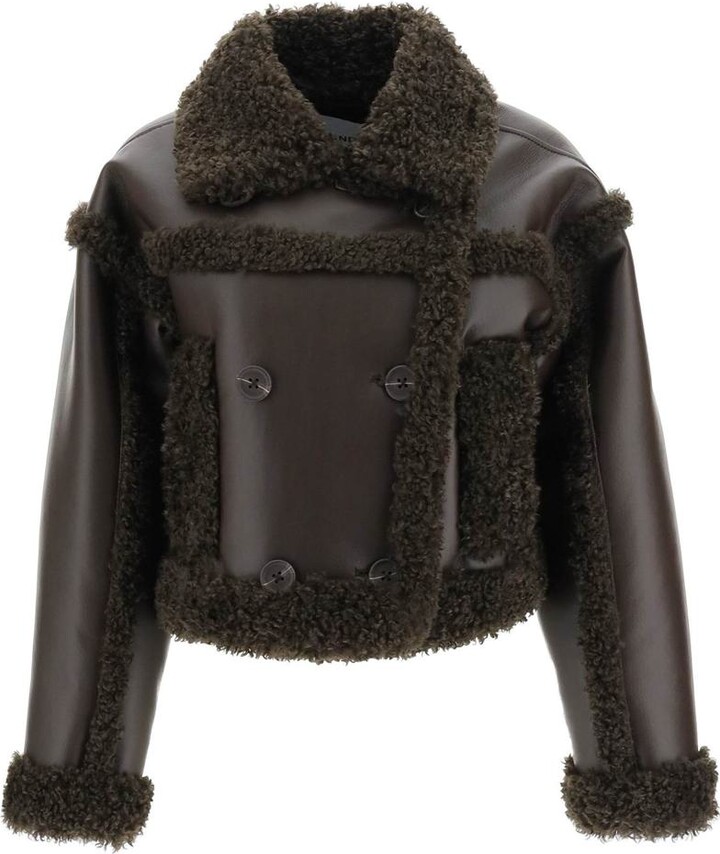 Stand Studio kristy eco-shearling jacket - ShopStyle Fur & Shearling Coats