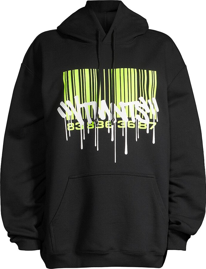 VTMNTS Graffiti Barcode Logo Hoodie - ShopStyle