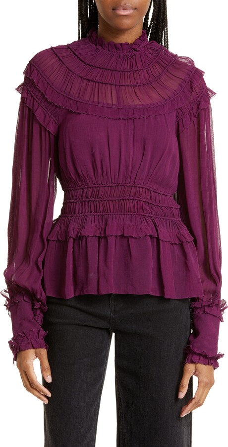 Farm Rio Ruffle Peplum Top - ShopStyle