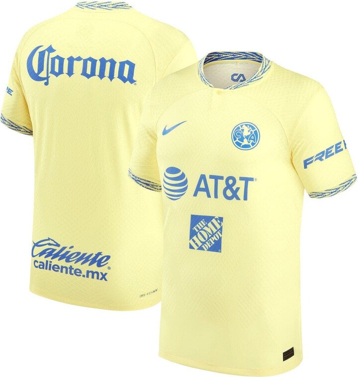 Nike Men's Yellow Club America 2022/23 Home Authentic Jersey ...