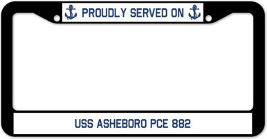 SignMission Proudly Served on USS ASHEBORO PCE 882 Plate Frame ...