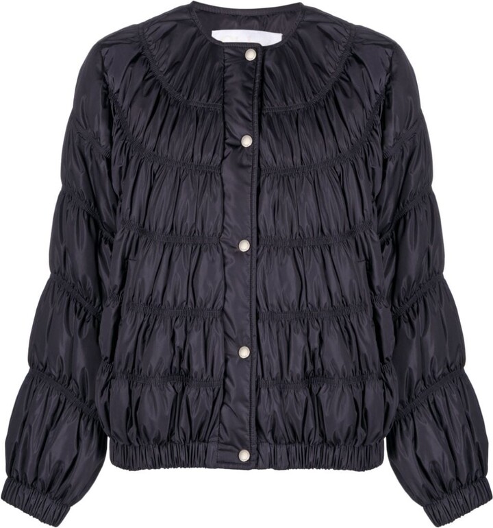 Chloé Ruched Quilted Jacket - ShopStyle Down & Puffer Coats