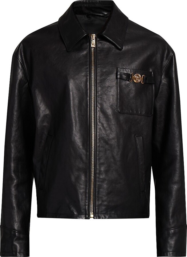 Versace Leather Jacket - ShopStyle