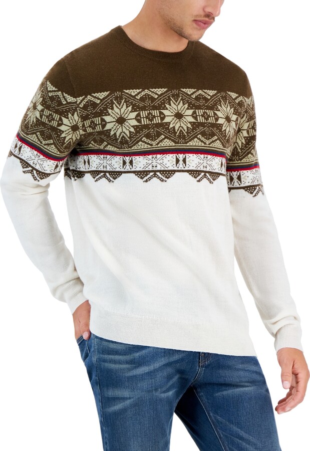 Club Room Men's Genn Fair Isle Sweater, Created for Macy's - ShopStyle