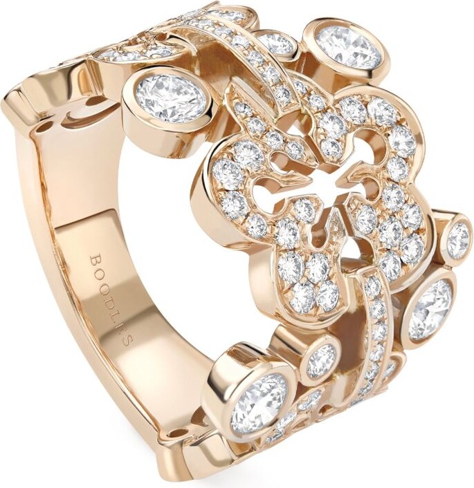 Boodles Rose Gold And Diamond Blossom Signature Ring - ShopStyle