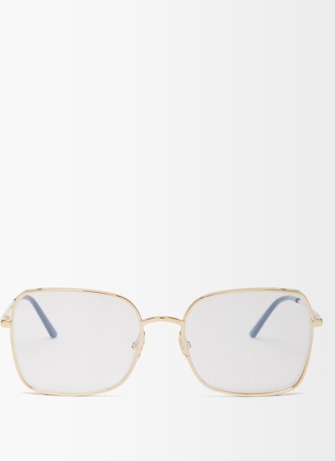 Cartier Panthère De Square-frame Metal Glasses - Gold - ShopStyle ...