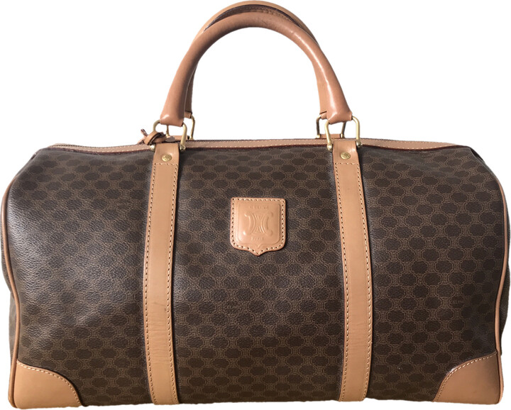 Celine Triomphe leather bowling bag - ShopStyle