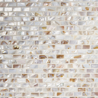 Bond Tile Baroque 0.25" x 0.75" Seashell Brick Joint Mosaic Wall Tile ...
