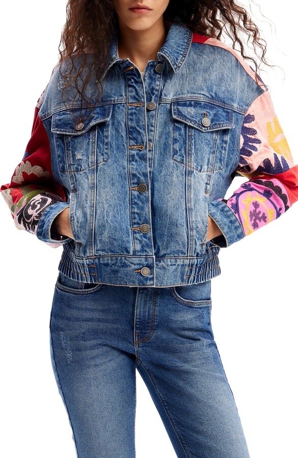 Desigual Short Patchwork Denim Jacket - ShopStyle